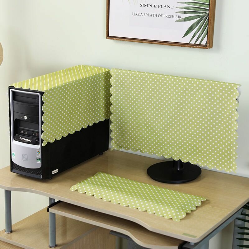 Чехол для компьютера из хлопка и льна, защитный чехол для LCD-монитора, чехол для настольного компьютера