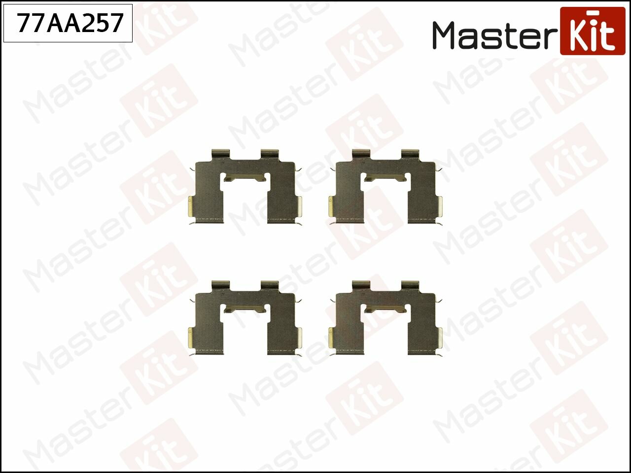 Комплект установочный тормозных колодок Hyundai H-1Starex A1 97-Kia Sorento IJC 02- MasterKit 77AA257