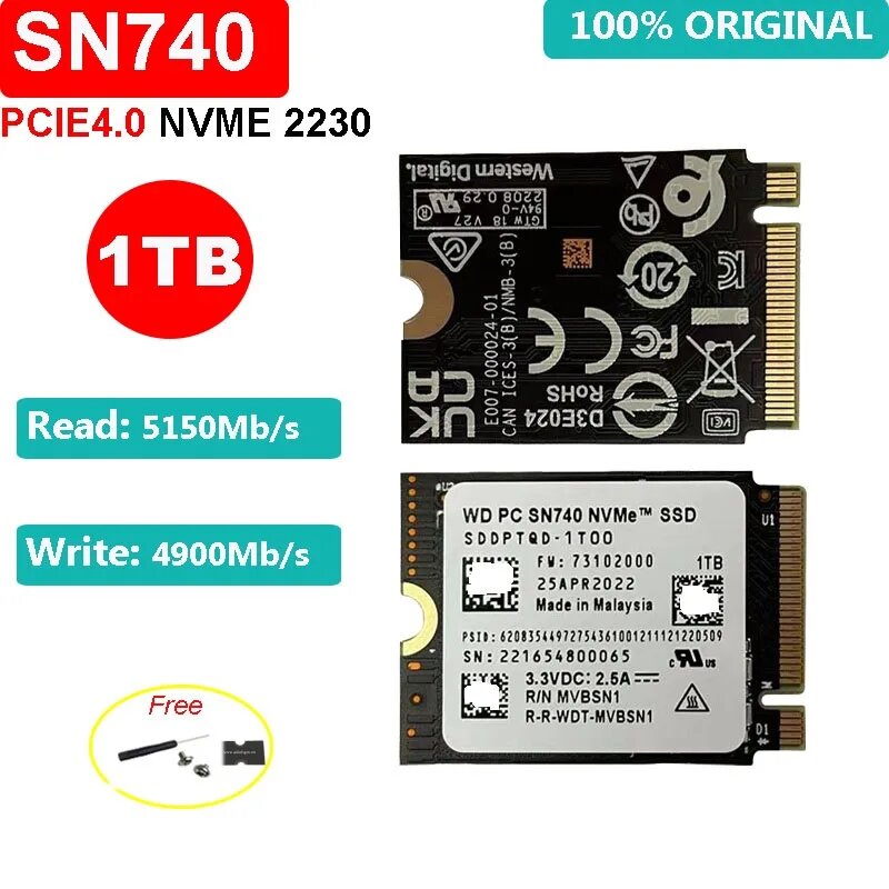 Western Digital SN740 NVMe SSD 1 ТБ
