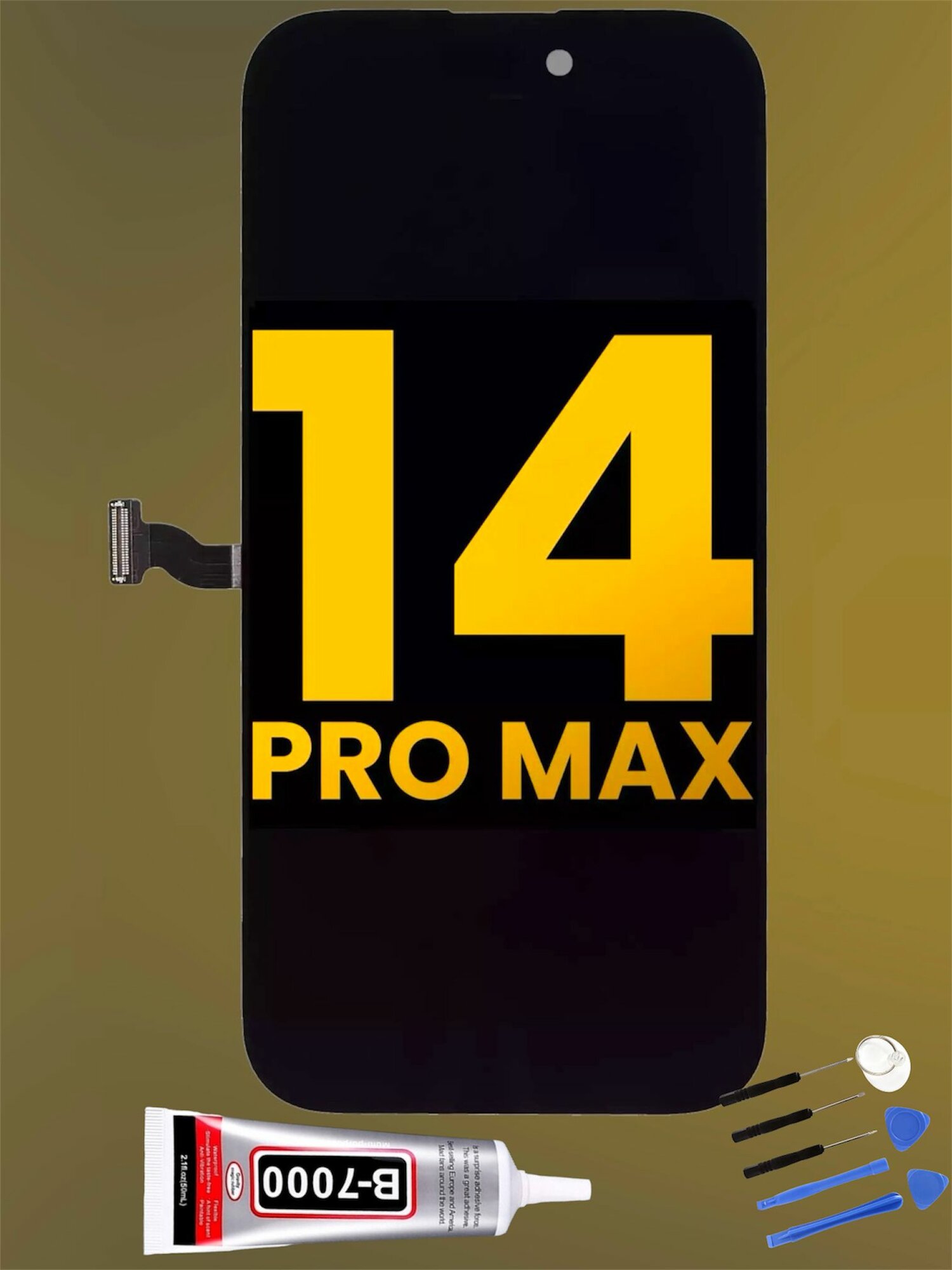 Дисплей для iPhone 14 Pro Max с тачскрином + b7000 glue