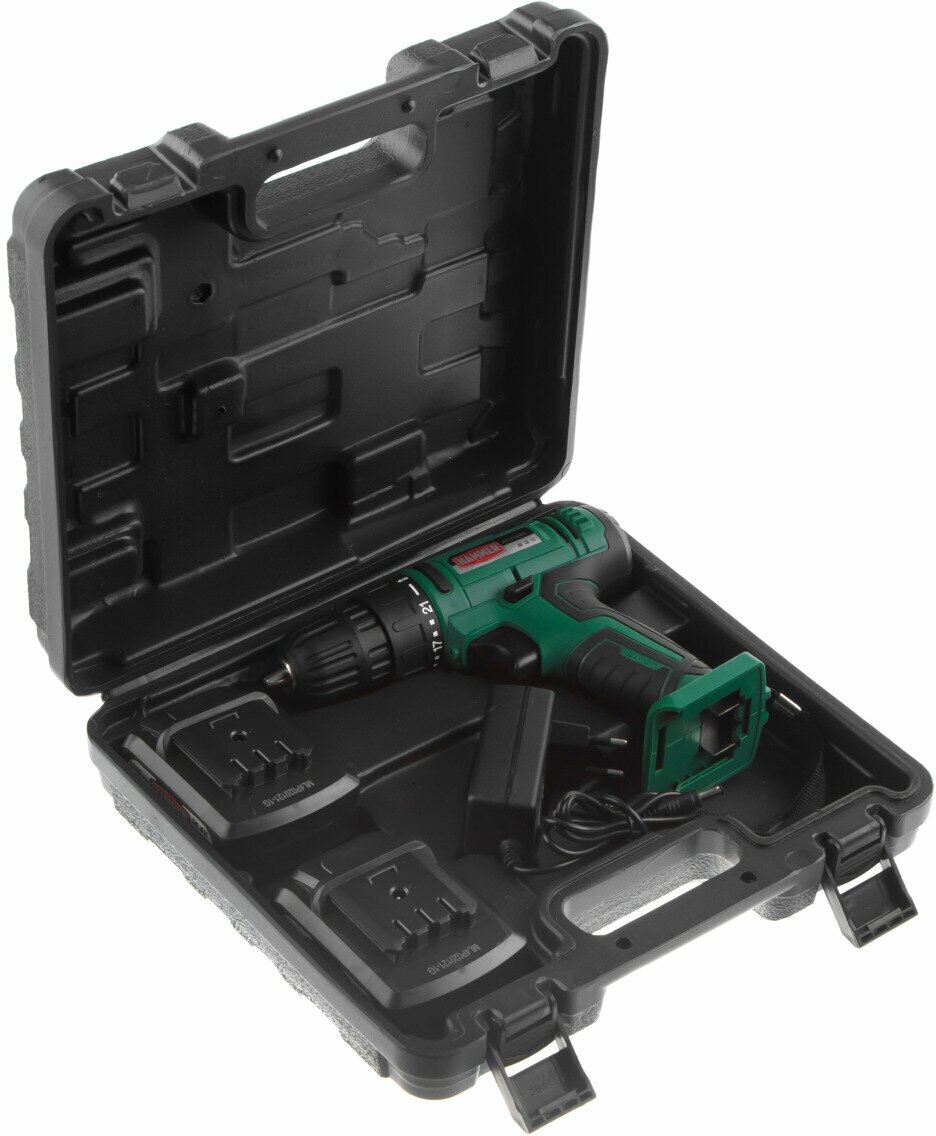 Шуруповерт Hammer ACD14BS, Li-ion, 2 аккумулятора, 14.4В, быстрозажимной, тормоз двигателя