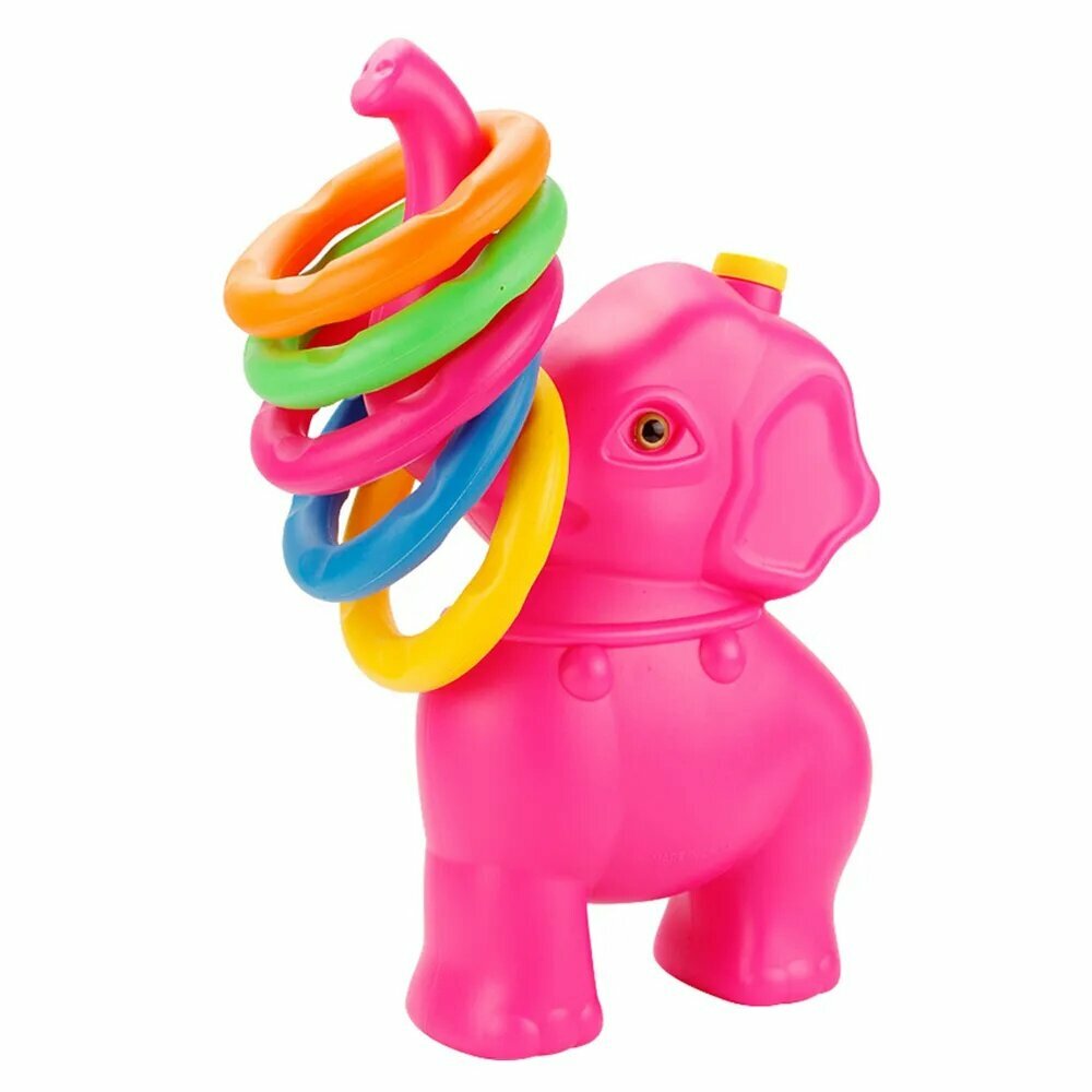 Кольцеброс, Пластик, Розовый Слон, 1 Набор, Для Детей, Развивающая Игрушка, Игра На Координацию