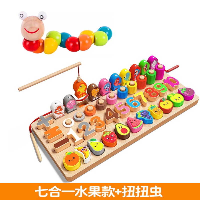 Обучающие строительные блоки Монтессори, раннее обучение, числовая головоломка для детей 1,5 года, 0-3 года, девочек и мальчиков, игрушки для младенцев и малышей
