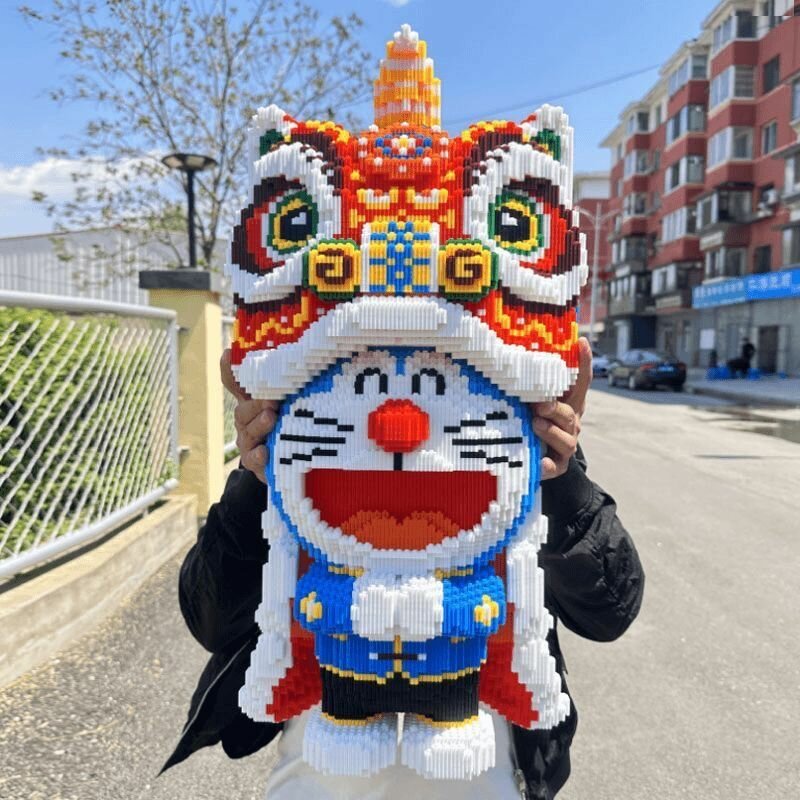 Совместимо с LEGO Маленькие кирпичики Подарок для мальчиков и девочек Дораемон 3D Пазл Строительные блоки