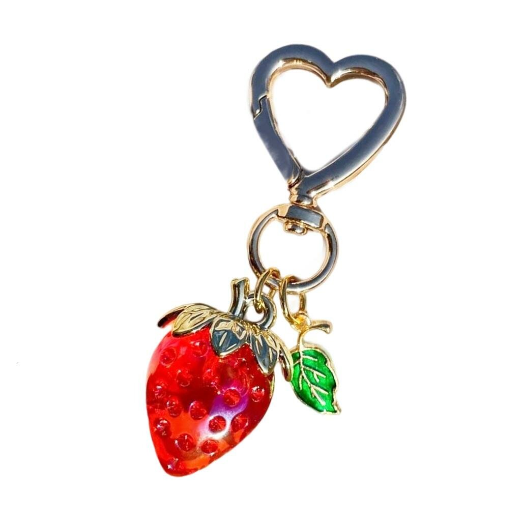 Водонепроницаемый брелок-подвеска «Клубника и маргаритка», Красная клубника