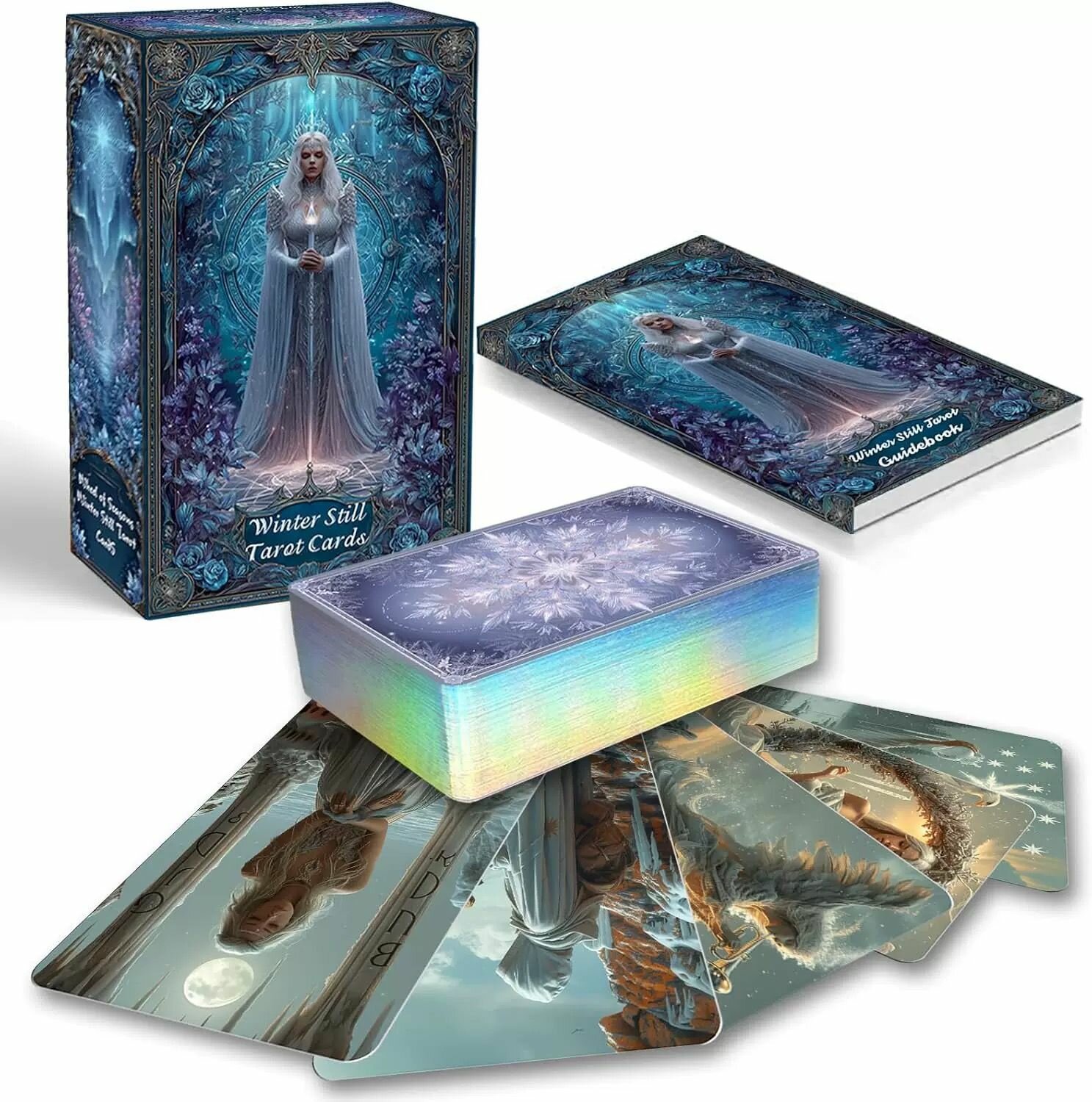 Зима до сих пор таро Английские карты гадания 12x7 см" 80 карт.
