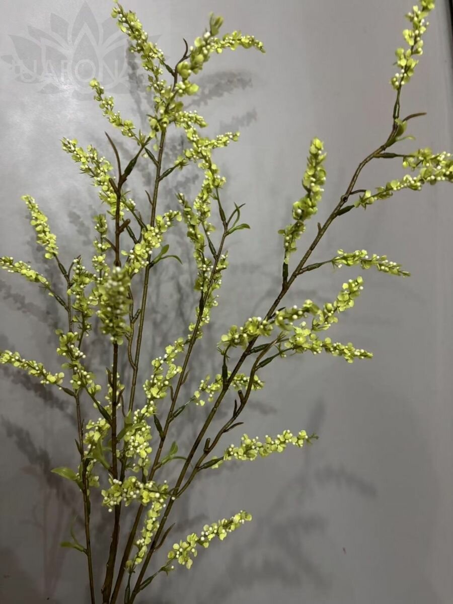 Ива форзиция искусственная пасхальная весенняя салатовая для декора интерьера 85 см флористическая