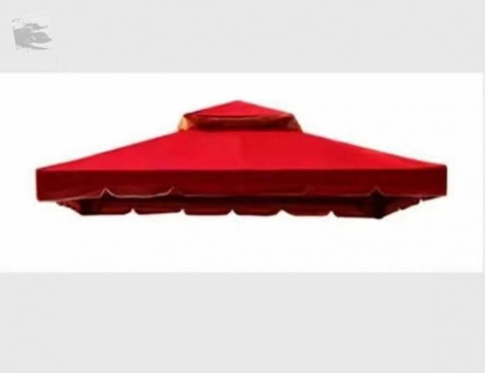 Наружный тент-крыша с двойным верхом 3 х 3 м для беседки, зеленый01