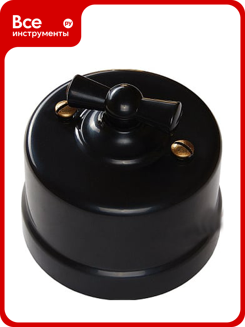 Переключатель BIRONI Пластик Черный 1-клавишный B1-201-23