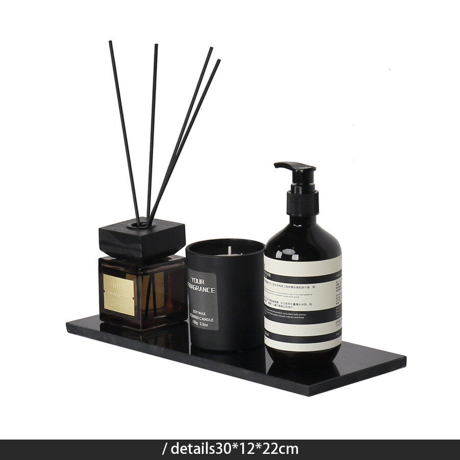 Горячая модель SG для декора ванной комнаты отеля, черный мраморный поднос, ароматерапевтический набор, итальянский стиль украшения
