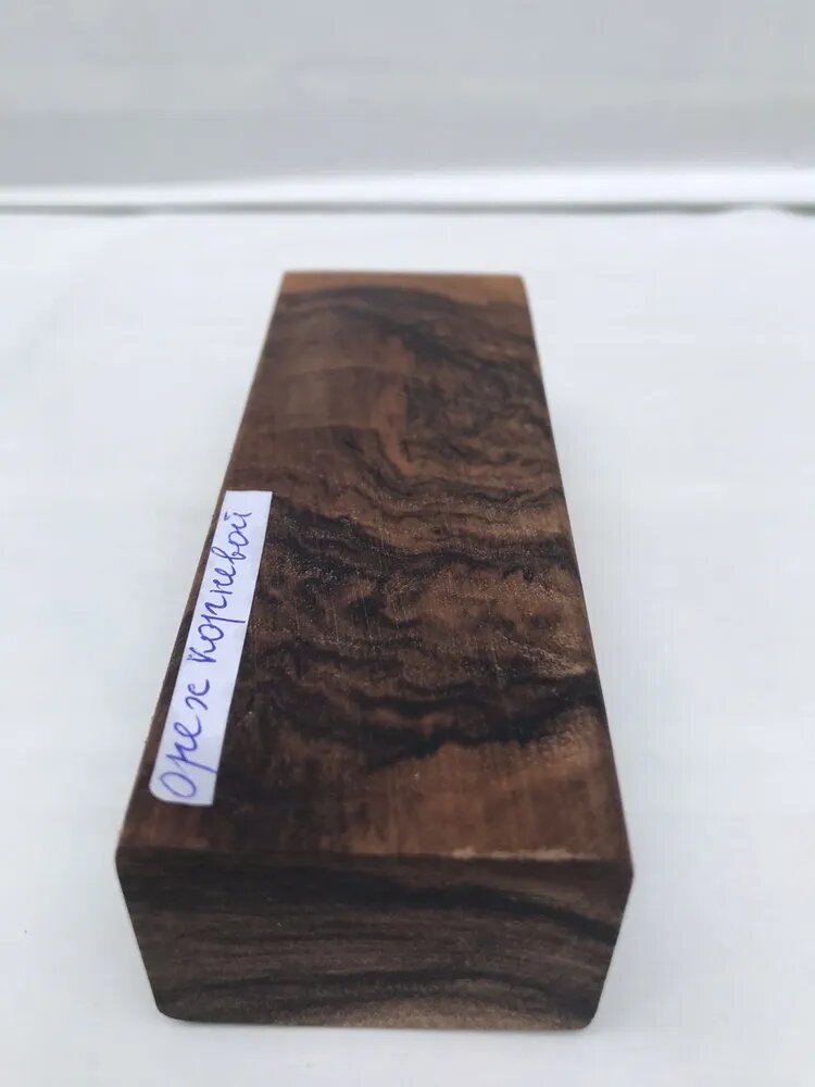 Брусок Орех Корневой, деревянная заготовка под рукоять ножа