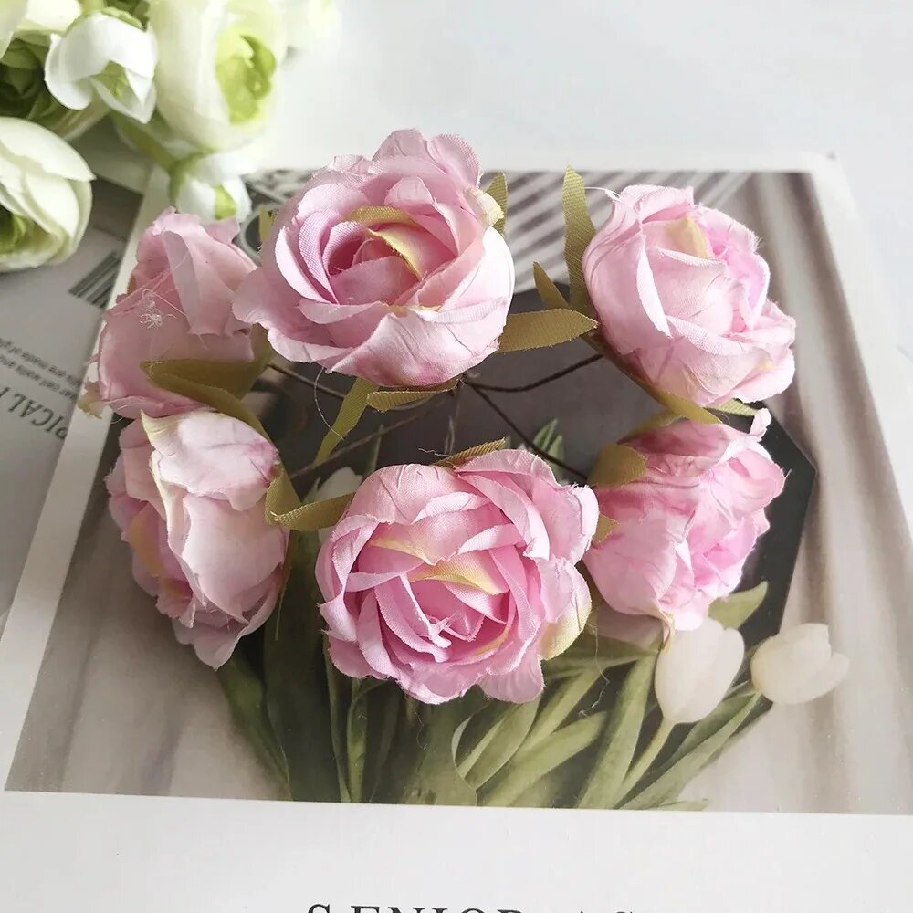 Горячая Распродажа, высококачественная искусственная ткань, роза, маленькая искусственная цветочка, красивый цветок, тычинки