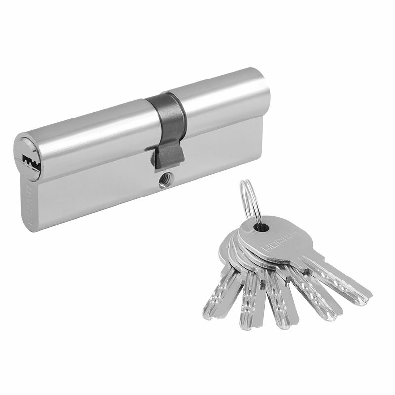 Механизм цилиндровый асимметричный 50-40мм перфоключ хром ЛПУ-90 нора-м