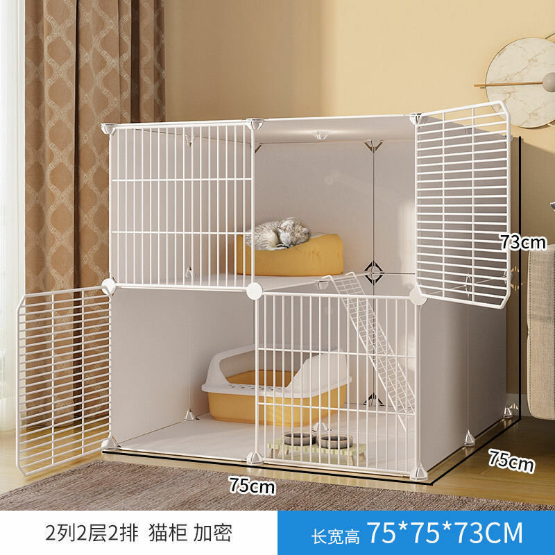 Клетка для кошек для домашнего использования, кошачья вилла с туалетом, очень просторная клетка для домашних животных, трехъярусная клетка для кошек, кошачье гнездо