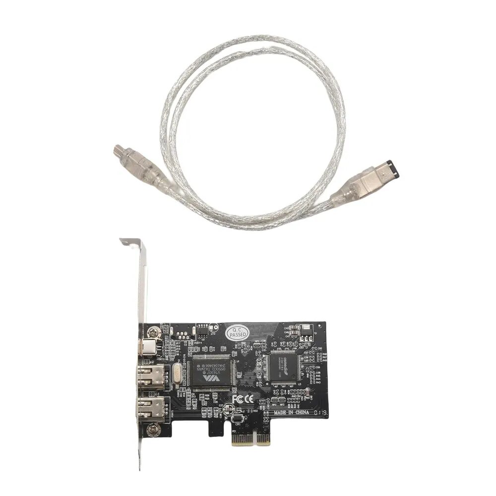 PCI Express x1 PCI-E FireWire 1394a IEEE1394 Контроллер Карта 3 Порта Для Настольных ПК