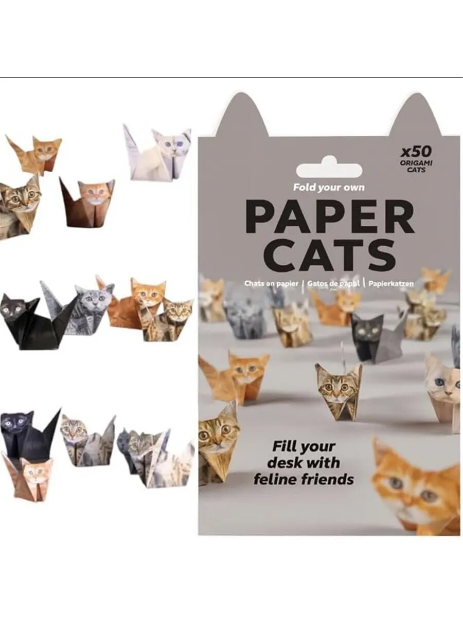 50 украшений для рабочего стола в виде кошек-оригами
