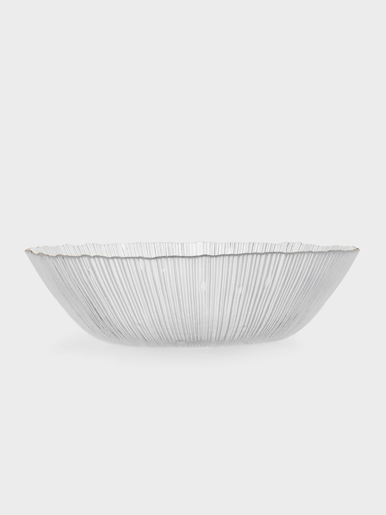 Салатник 25х7 см стеклянный Wengen, глубокая тарелка для сервировки стола, блюдо глубокое