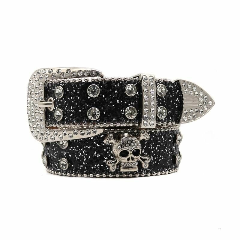 Джинсовый пояс-брошь с камнями, большая черная вспышка