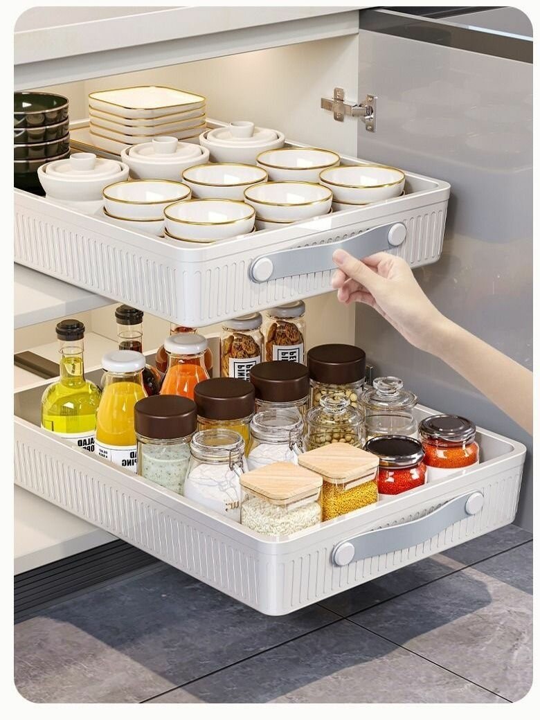 Полка в шкаф, выдвижная полка для кухни в шкаф, выдвижной органайзер для кухни,