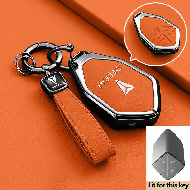 Чехол Для Ключей Changan DEEPAL G318 S09 S05 L07 SL03, Style 1-Orange-1PC, for DEEPAL S07