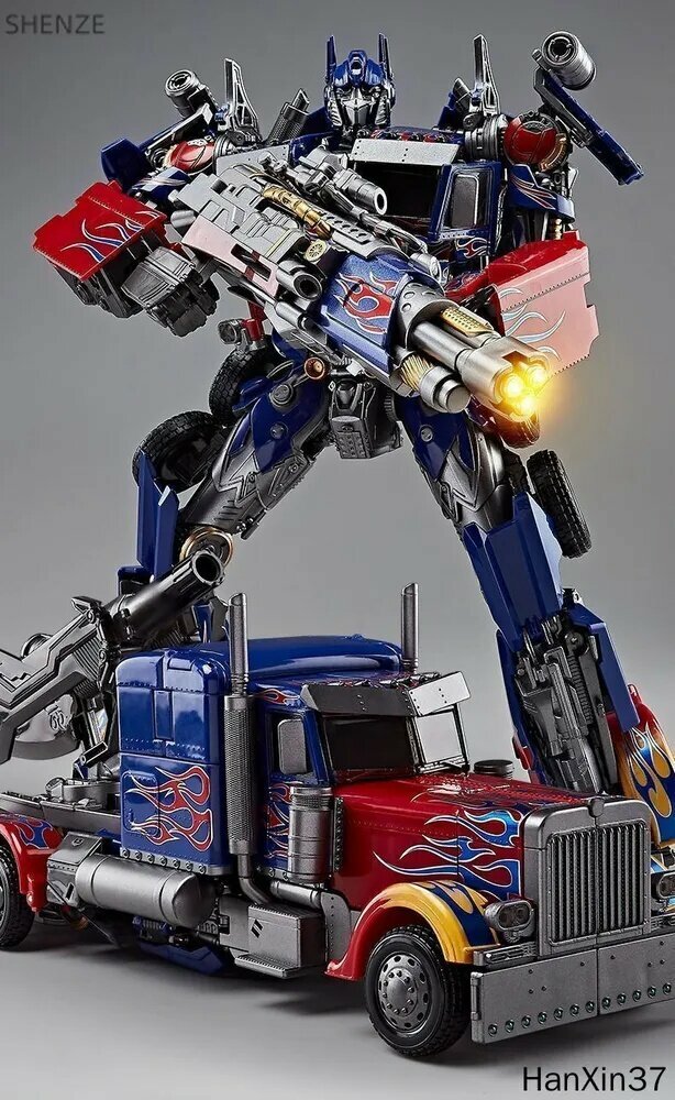 Трансформер XP-24S Optimus Prime / Оптимус Прайм - с полным арсеналом :33cm, с металлическими деталями, Деформация два в одном, Роботы, Подарок мальчику, подарок коллекционеру