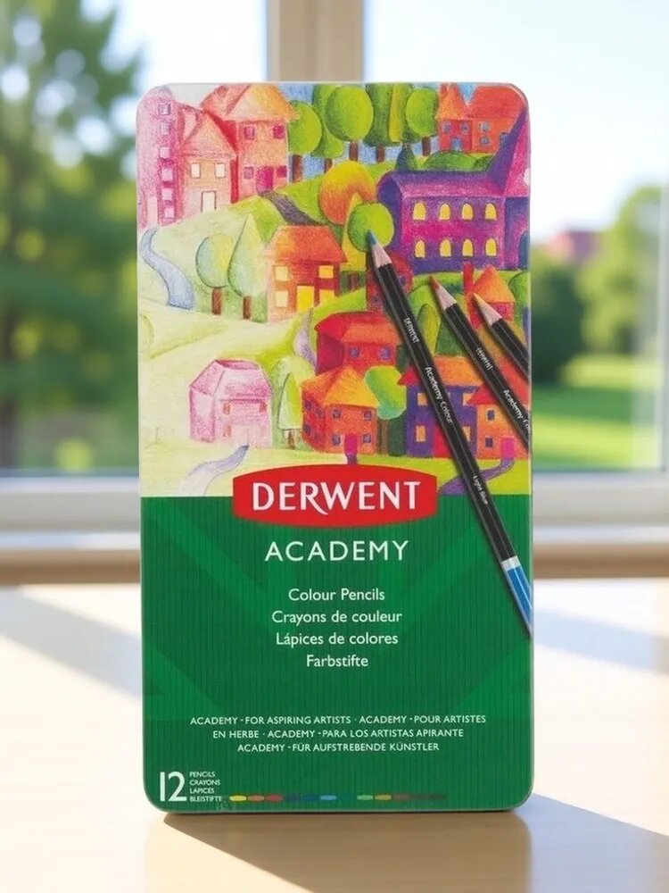 Набор цветных карандашей Derwent Academy HB, 12 цветов