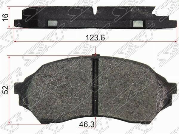 Колодки тормозные спереди SAT ST-B2YD-33-23Z Mazda 323 98-03 / Familia 98-08