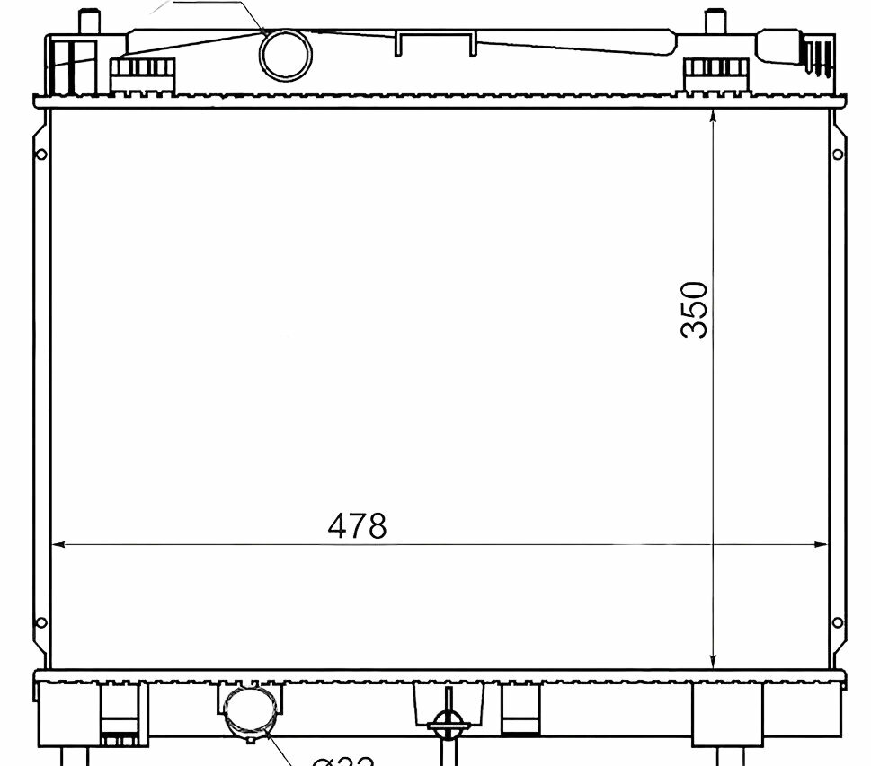 Радиатор SAT TY000W90-1KR Toyota Ractis 05-10 / Vitz 05-20