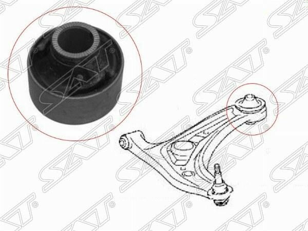 Сайлентблок SAT ST-48655-0D080 Toyota Corolla Fielder E160 12-, Probox 14-
