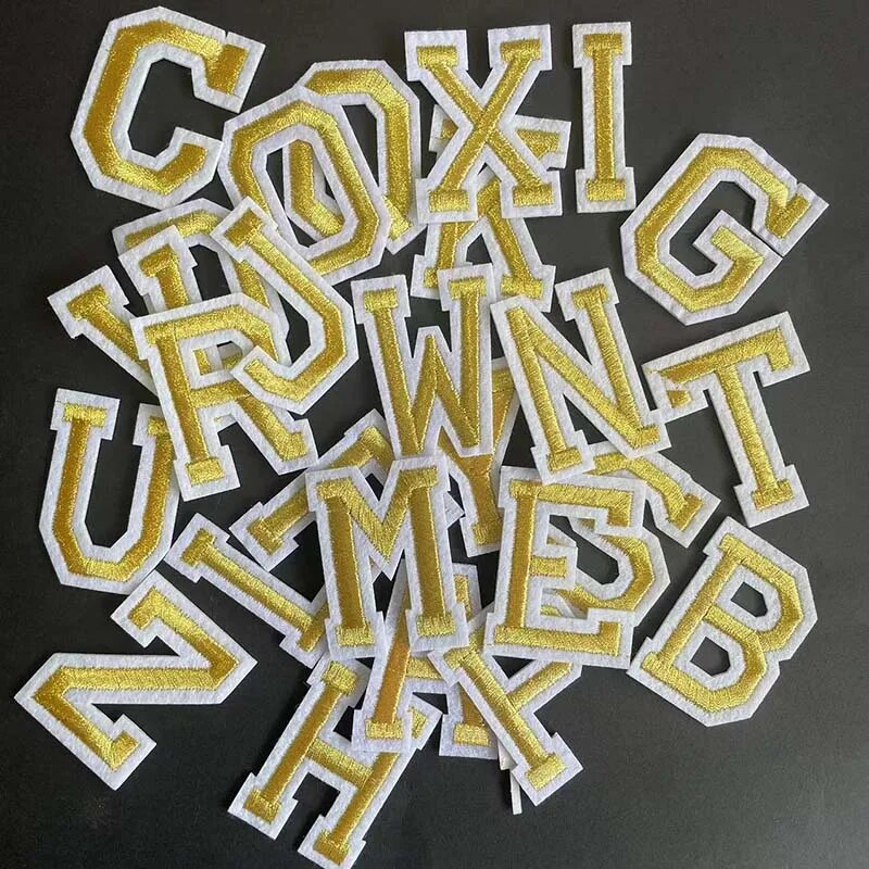 Набор из 26 нашивок-букв алфавита NYAConfetti Gold-A-Z