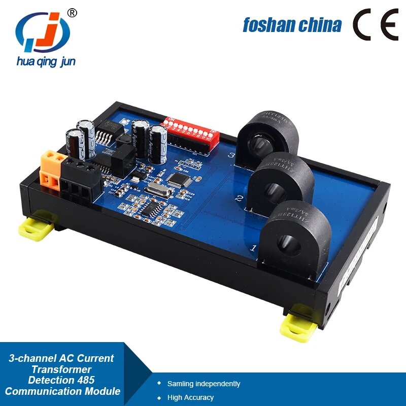 Huaqingjun 3-канальный модуль обнаружения трансформатора тока 0-50A