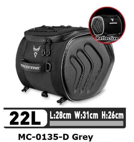 Мотосумка задняя водонепроницаемая 22L Grey MC-0135-D