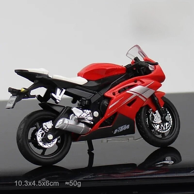 Металлический мотоцикл Welly 1:18, красный, Yamaha Red-NO BOX