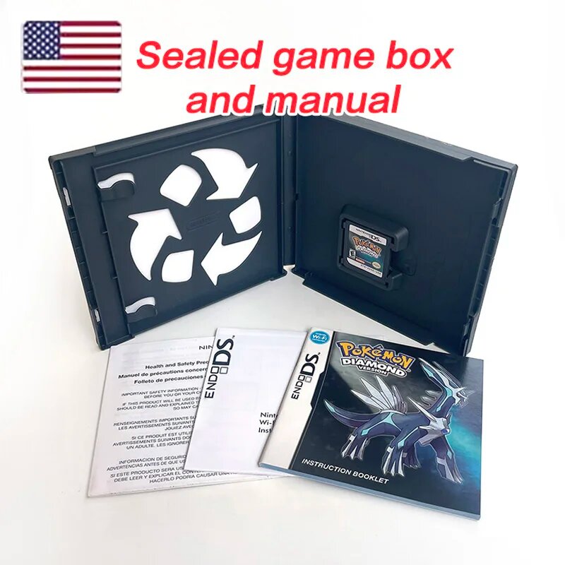 Pokemon Diamond USA sealed, коробка и инструкция
