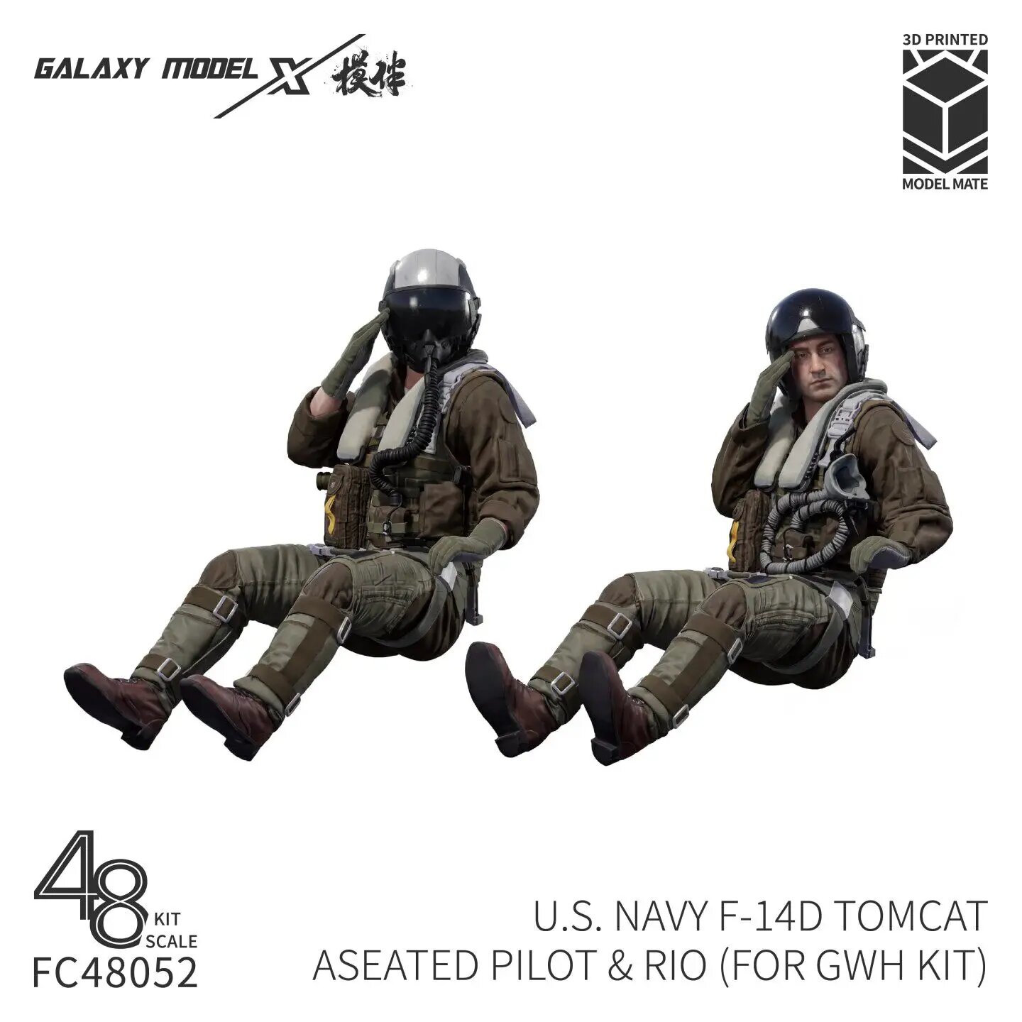 Модель F-14D Tomcat ВМС США 1/48 3D-печатная фигурка
