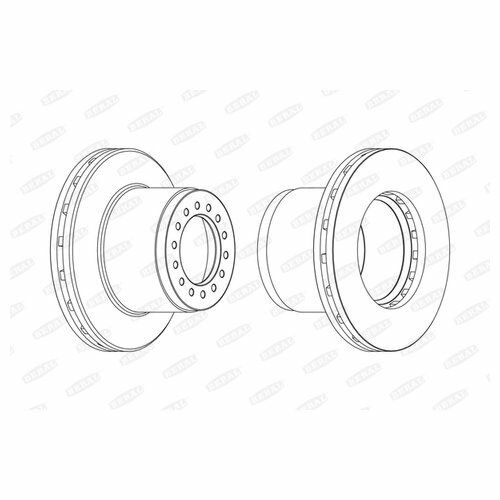 Диск тормозной передний Beral BCR189A, 24 кг, 134 мм