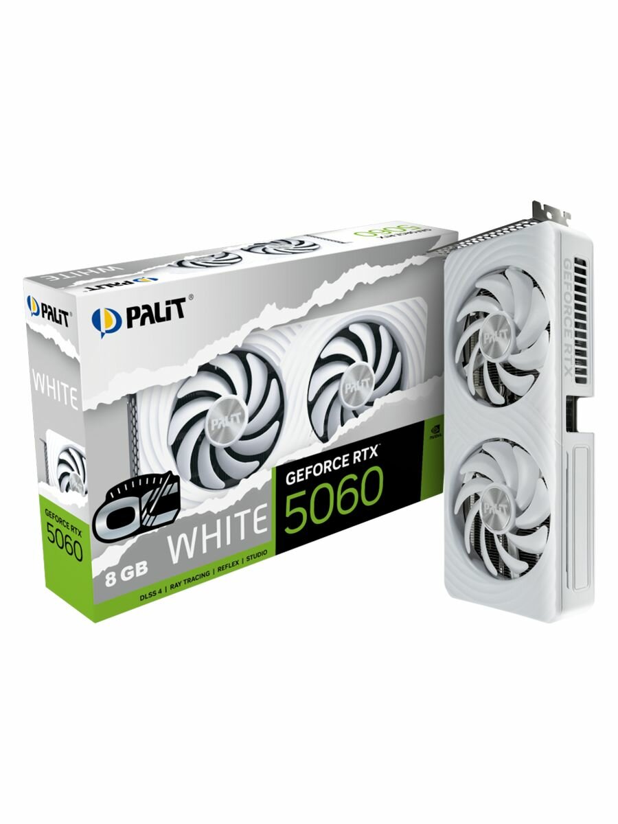 Palit Видеокарта GeForce RTX 5060 White OC 8 ГБ (NE75060U19P1-GB2063M)
