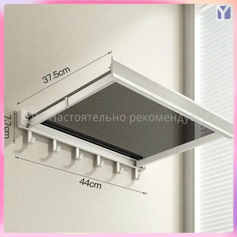 Полка настенная интерьерная с крючками BCS-GUK4-QI79L6, 60×37.5×7.7 см, для прихожей и гостиной