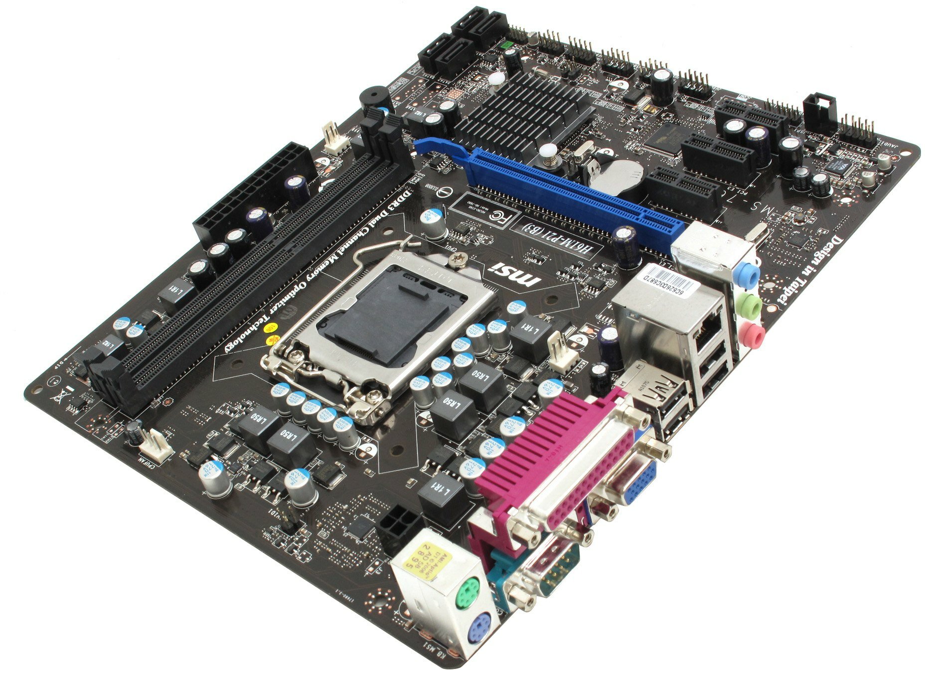 Материнская плата MSI H61M-P21-B3 (ОЕМ) LGA1155 PCI-E+Dsub+LAN SATA MicroATX 2DDR3
