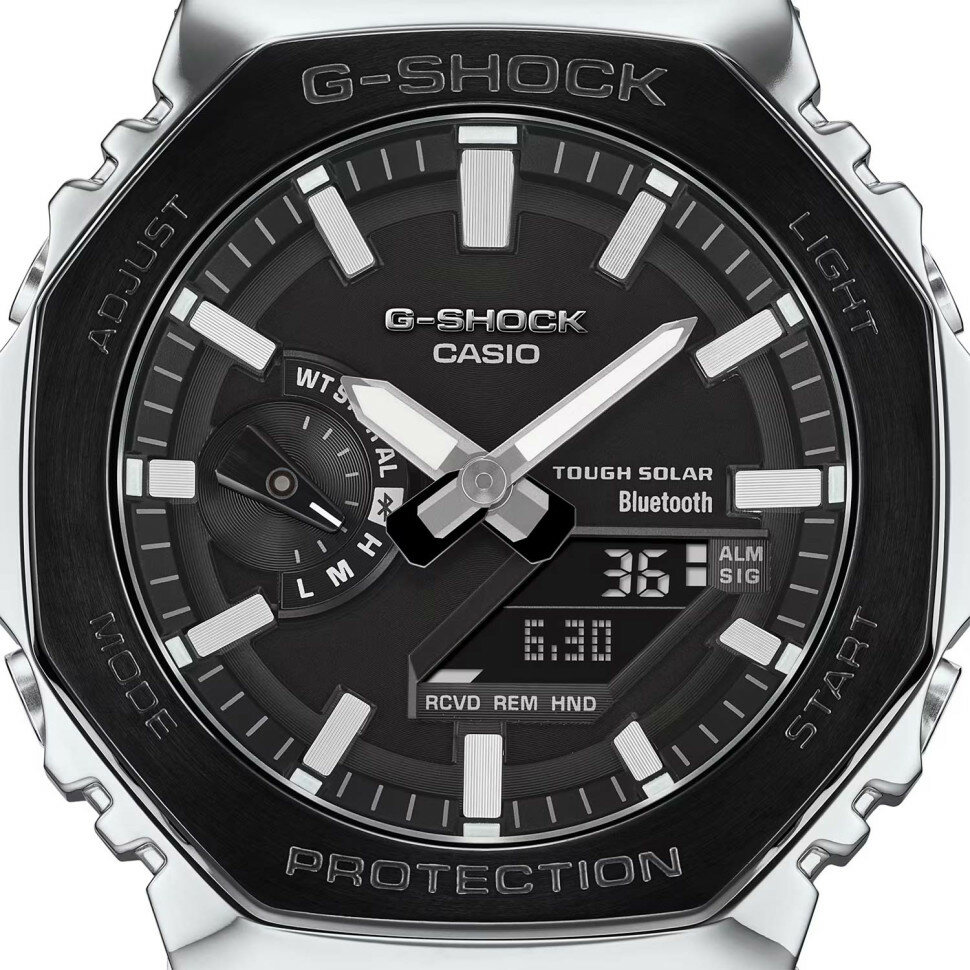 Наручные часы CASIO G-Shock, серебряный, черный — фото 1