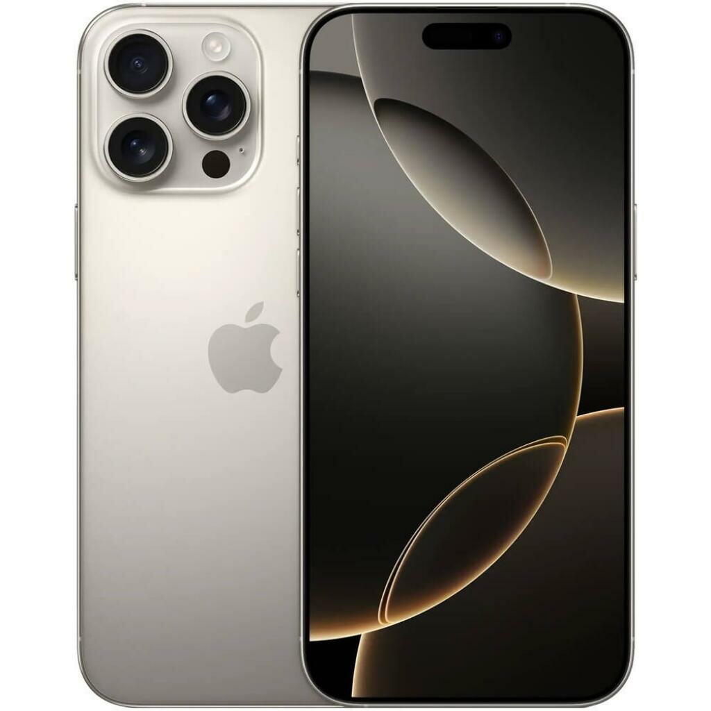 Смартфон Apple iPhone 16 Pro Max, 1Tb, Dual eSIM, Natural Titanium (Титановый)