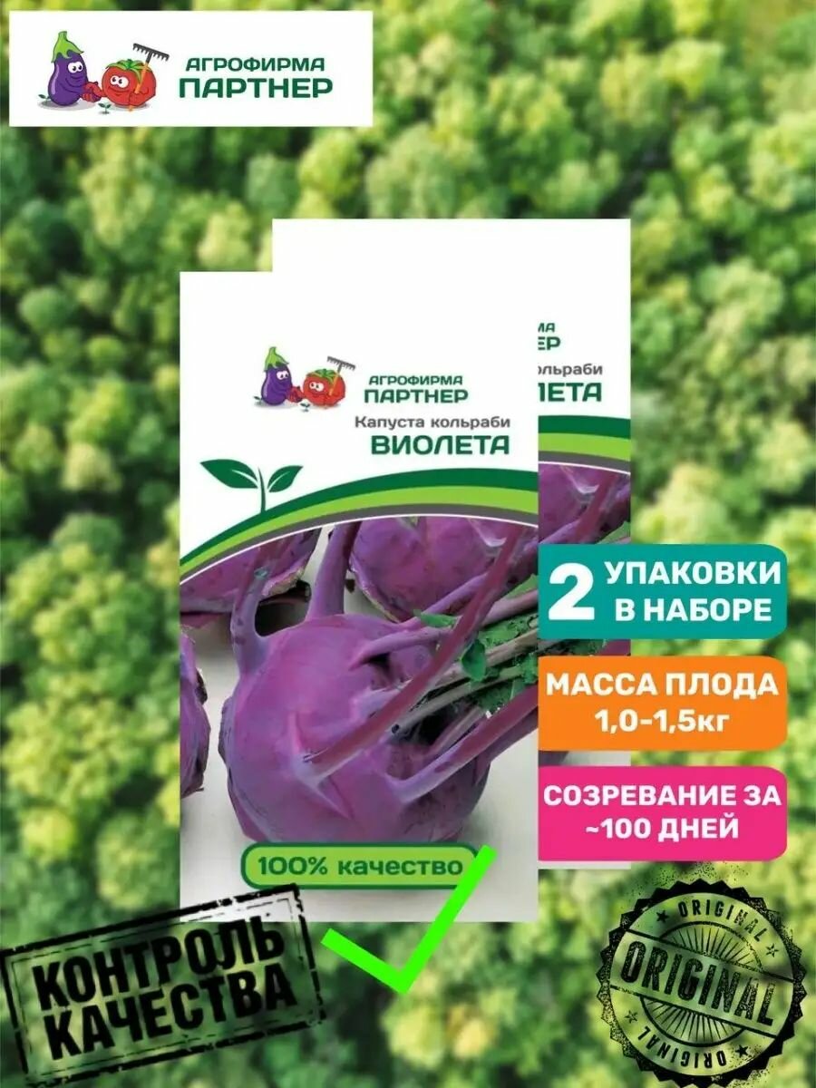 Капуста кольраби виолета, (0,5г), 2 уп.