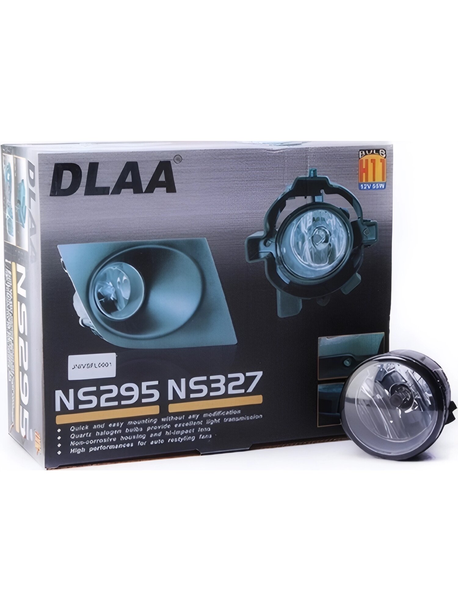 Противотуманные фары галогенные DLAA NS-327 VERSA 2009- + провод, кнопка (комплект)