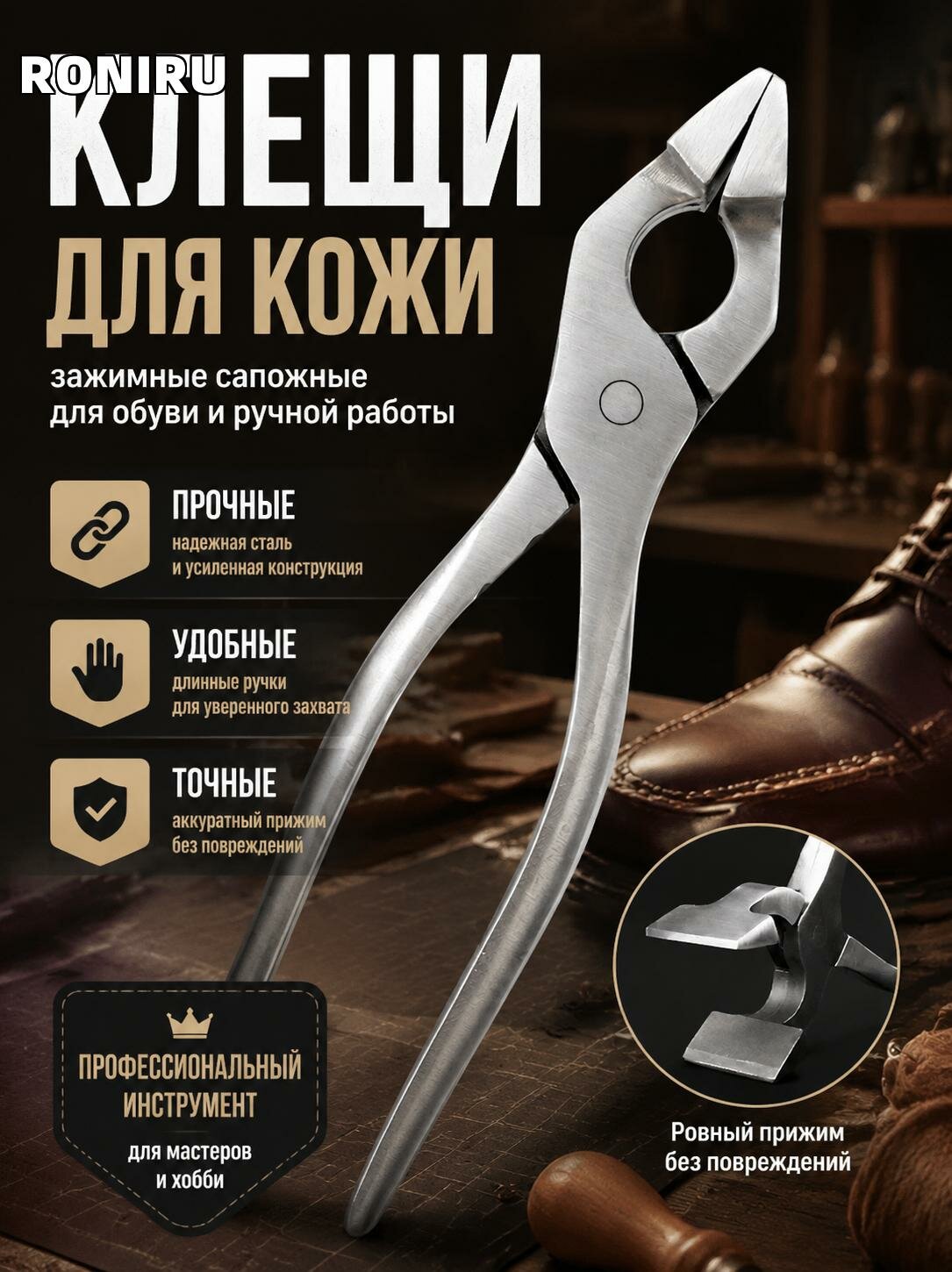 Плоскогубцы для кожи — затяжные сапожные клещи для обуви и ручной работы, пресс-клещи с длинной ручкой для хобби