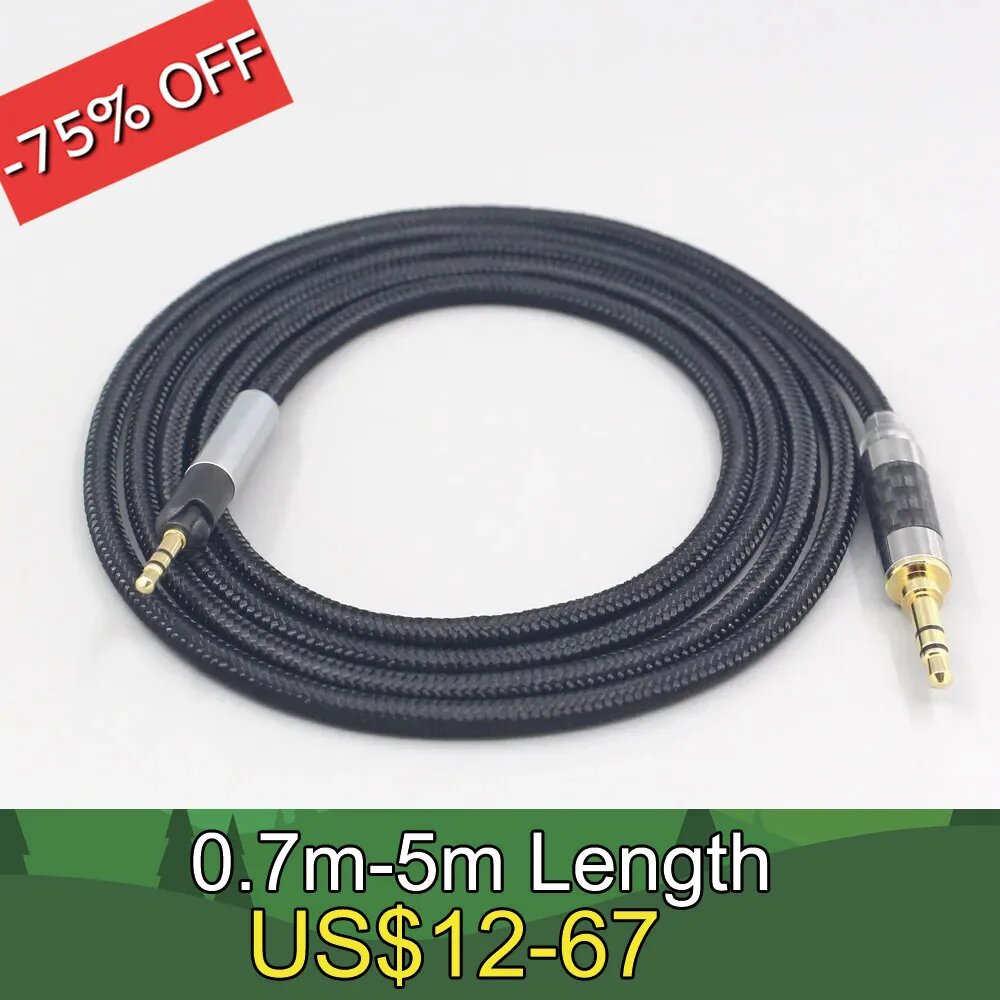 Кабель для наушников EachDIY 6,5 мм XLR 4,4 мм нейлоновый 1.25m, 4.4mm Male balanced
