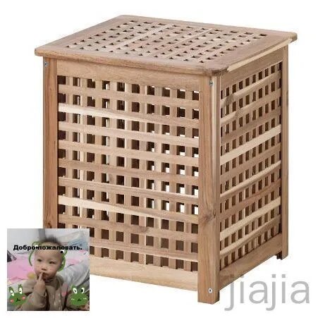 Журнальный стол из массива акации, 51х51х51 см, с местом для хранения