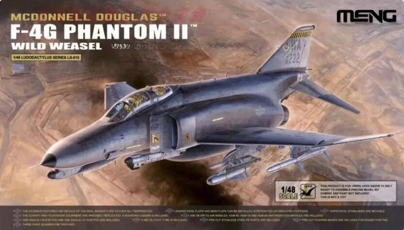 MENG LS-015 1/48 Макдоннелл Дуглас F-4G Фантом II Дикая лаба Пластиковая модель самолета