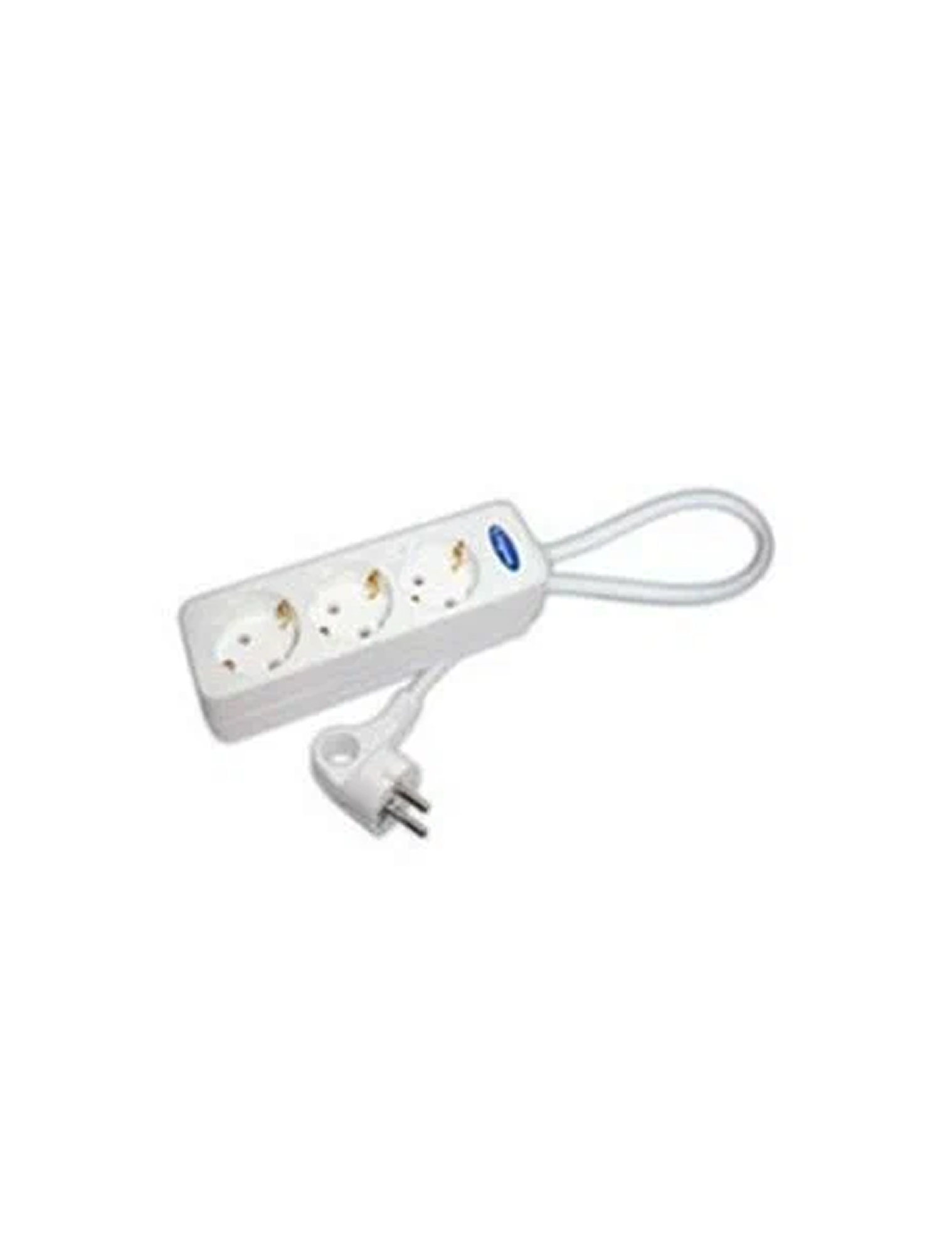 Удлинитель Космос YKSM3M-3G-Z(K), IP20, 3 розетки, цвет белый.