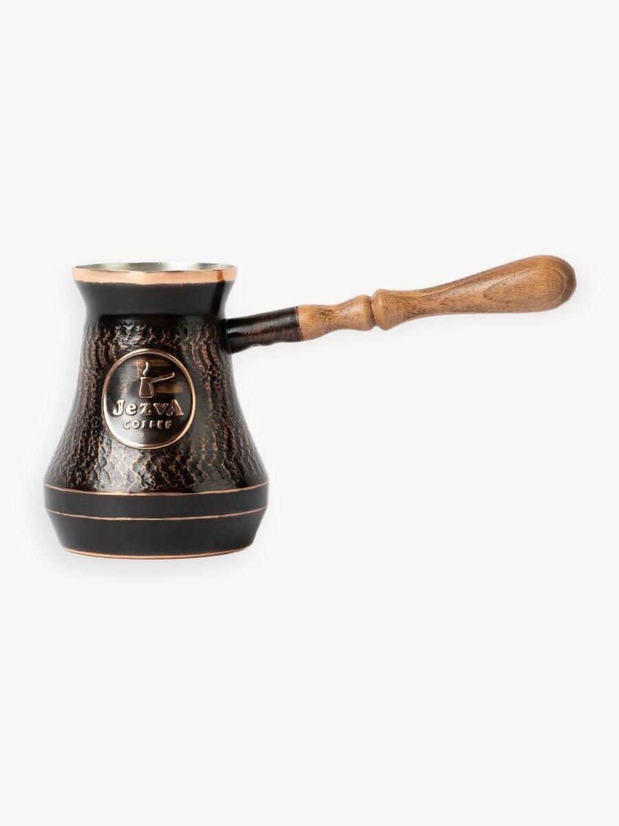 Турка (Джезва) для кофе JEZVA COFFEE "Винтаж" медная, ручной работы, объем 550 мл