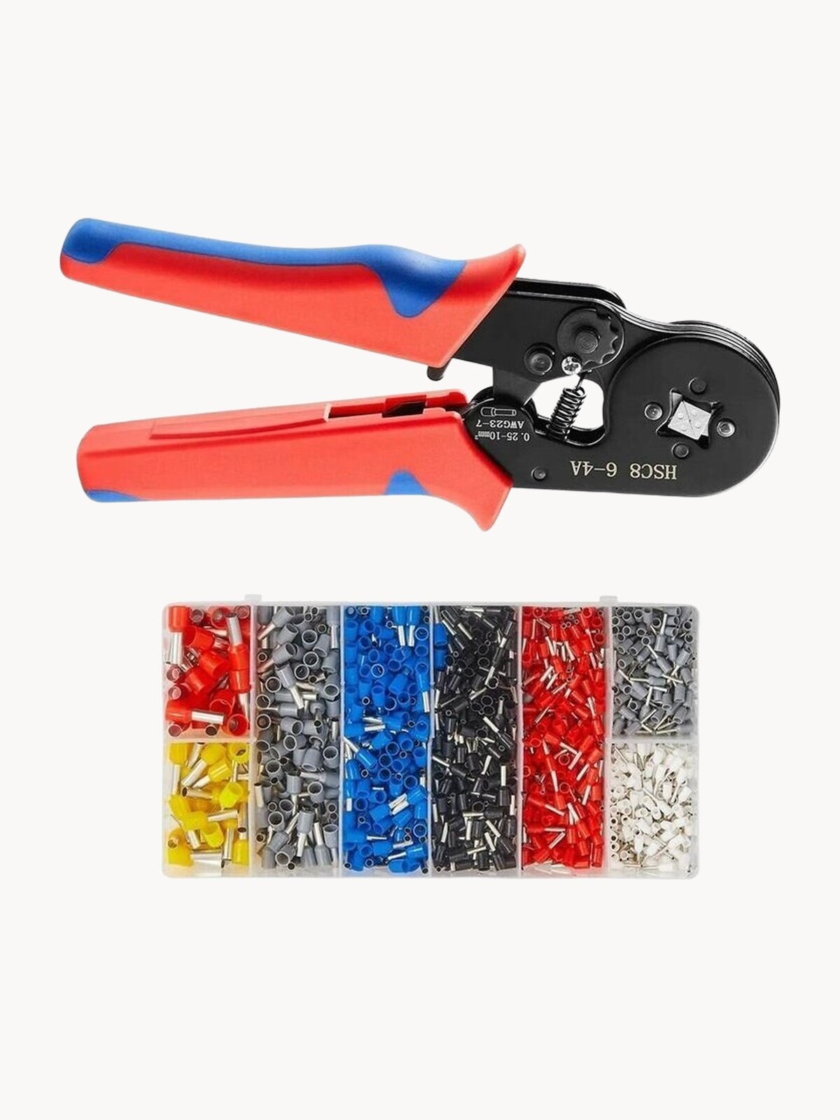 Пресс клещи и наконечники 1200шт